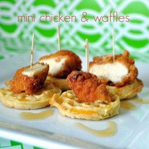 Mini Chicken & Waffles Appetizer - Cleverly Inspired